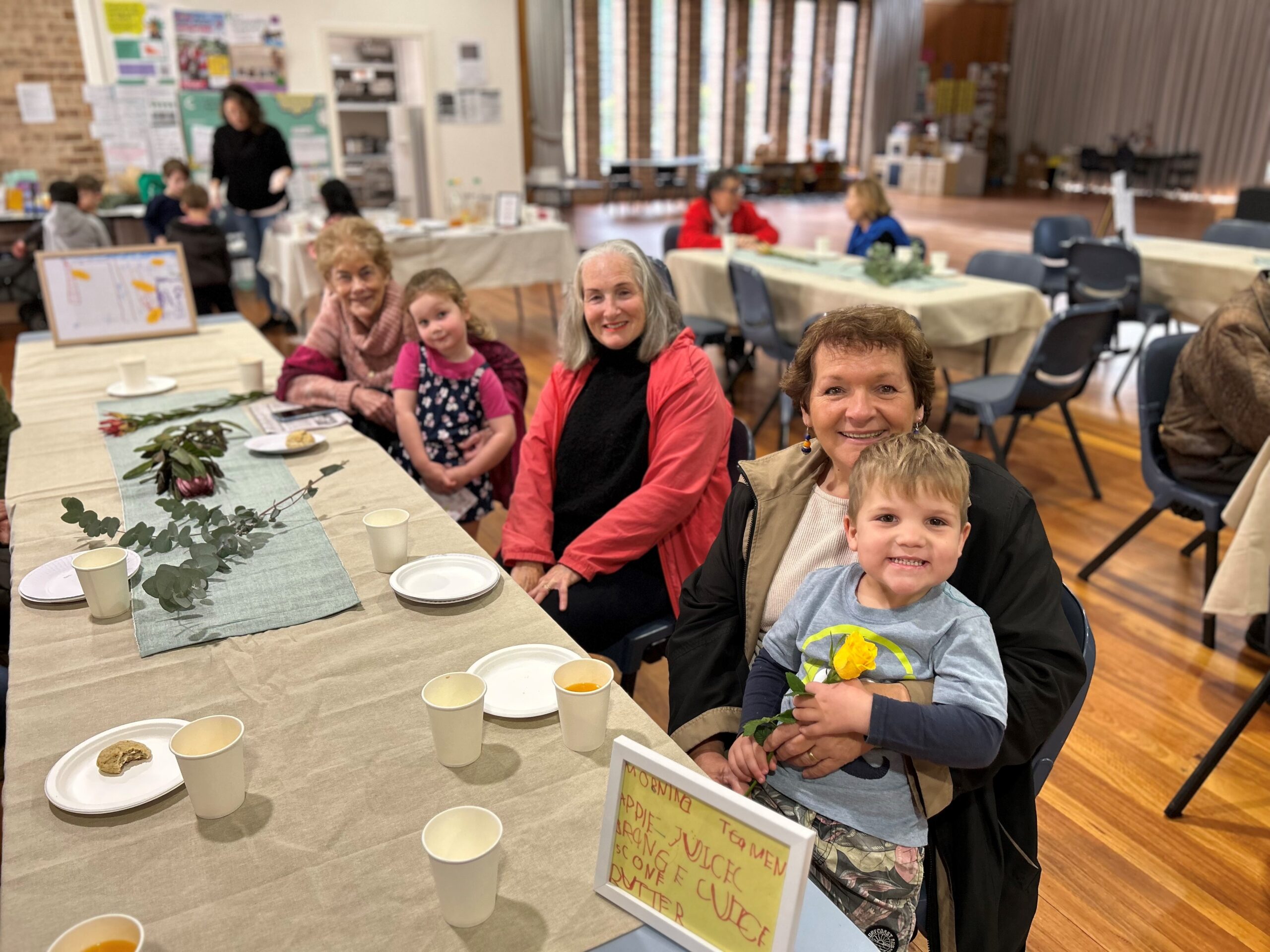 Generations connect over juice and scones - CatholicCare